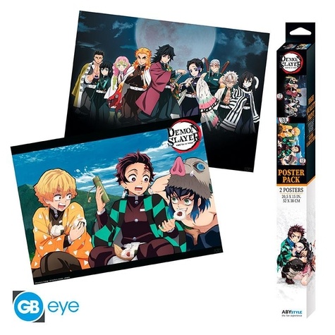 Demon slayer - set 2 posters chibi (52x38 cm) - series 2, ABYSSE CORP ...