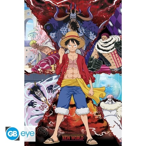 One piece - poster maxi (91,5x61 cm) - luffy vs nouveau monde, ABYSSE ...