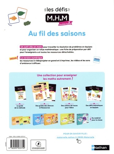 Les défis MHM maternelle MS-GS Au fil des saisons de Adeline Anquetil - Grand Format - Livre ...