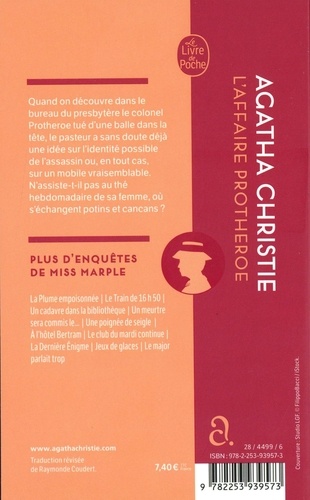 L'Affaire Protheroe de Agatha Christie - Poche - Livre - Decitre