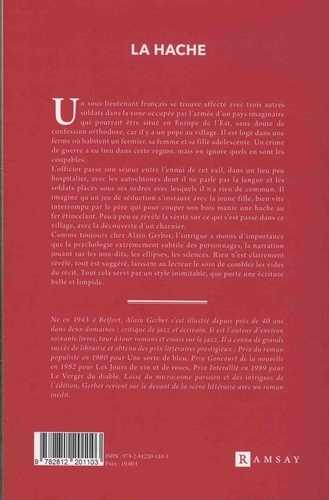 La hache de Alain Gerber - Grand Format - Livre - Decitre