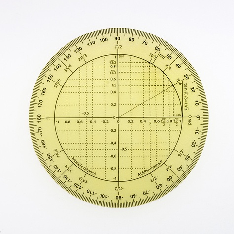Rapporteur "Trigonométrie", ALEPH - Papeterie - Decitre