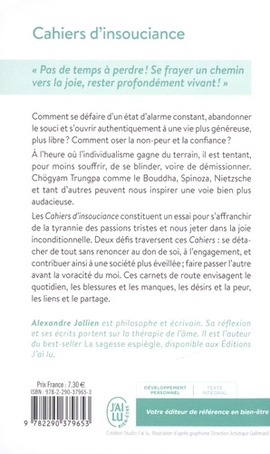 Cahiers d’insouciance de Alexandre Jollien - Poche - Livre - Decitre