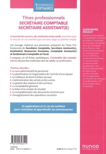 Secrétaire Comptable et Secrétaire Assistant(e)... de Alexandre Pécout - Grand Format - Livre ...