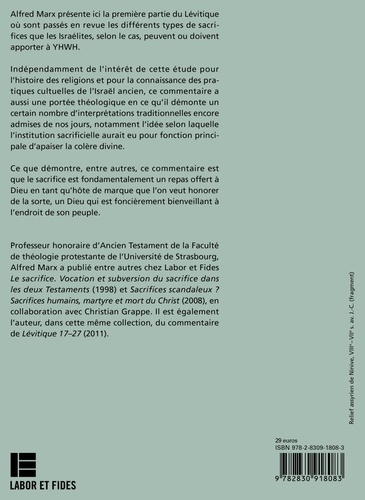 Lévitique 1-10 - Les sacrifices de Alfred Marx - Grand Format - Livre ...