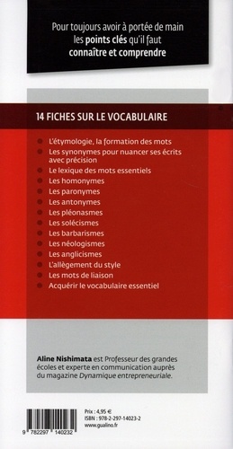 Maîtrisez le vocabulaire professionnel à... de Aline Nishimata - Grand ...