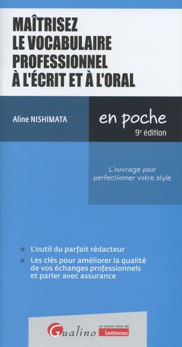 Maîtrisez le vocabulaire professionnel à... de Aline Nishimata - Poche ...