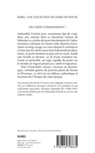 Oui Mon Commandant ! de Amadou Hampâté Bâ - Poche - Livre - Decitre
