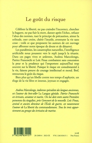 Le goût du risque de Andrea Marcolongo - Grand Format - Livre - Decitre