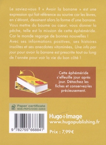 Une info par jour pour avoir la banane de Anne Mars - Livre - Decitre