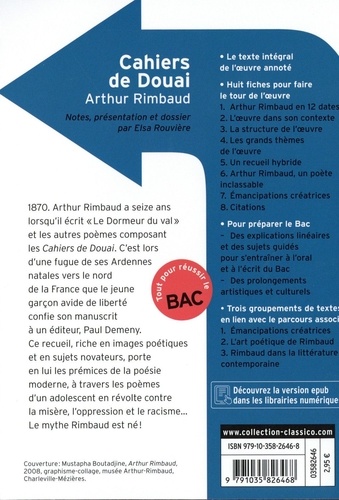 Cahiers de Douai de Arthur Rimbaud - Poche - Livre - Decitre