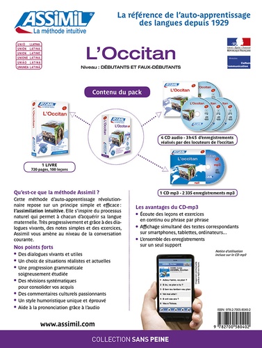 L'occitan, super pack de Assimil - Livre - Decitre