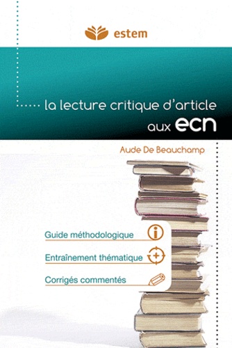 La lecture critique d'article aux ECN de Aude de Beauchamp - Livre ...
