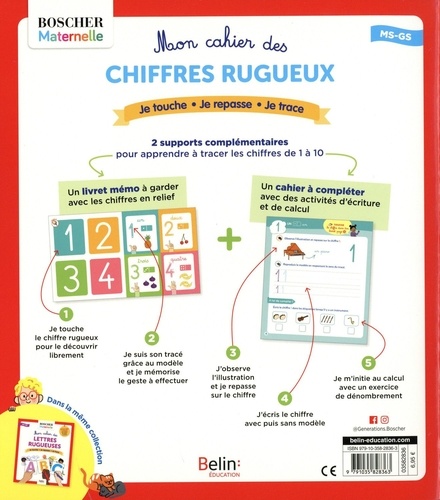 Mon cahier de chiffres rugueux MS-GS - Je touche... de Aurélie ...