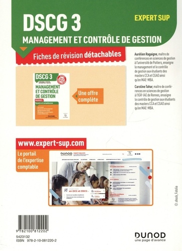 DSCG 3 Management et contrôle de gestion -... de Aurélien Ragaigne - Grand Format - Livre - Decitre