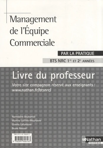 Management de l'équipe commerciale BTS NRC 1re et 2e années de ...
