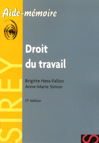 Droit du travail de Brigitte Hess-Fallon - Livre - Decitre
