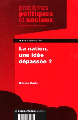 Problemes Politiques Et Sociaux N° 832 1er... de Brigitte Krulic - Livre - Occasion - Decitre