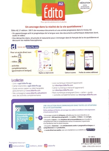 Edito A2 méthode de français - Livre élève +... de Caroline Sperandio ...