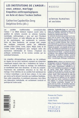 Les institutions de l'amour - Enquêtes... de Catherine Capdeville-Zeng ...
