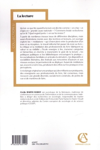 Les pratiques de lecture - Valeur et... de Cécile Barth-Rabot - Grand Format - Livre - Decitre