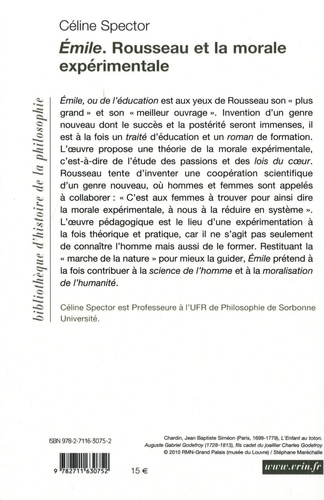 Emile - Rousseau et la morale expérimentale de Céline Spector - Poche ...
