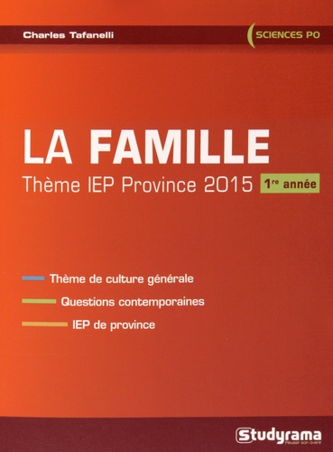 La famille - Thème IEP 1re année de Charles Tafanelli - Livre ...