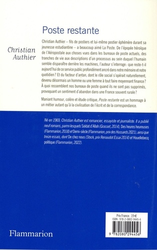 Poste restante de Christian Authier - Grand Format - Livre - Decitre