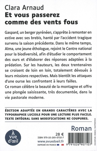 Et vous passerez comme des vents fous de Clara Arnaud - Grand Format - Livre - Decitre