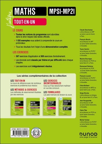 Maths MPSI-MP2I de Claude Deschamps - Grand Format - Livre - Decitre