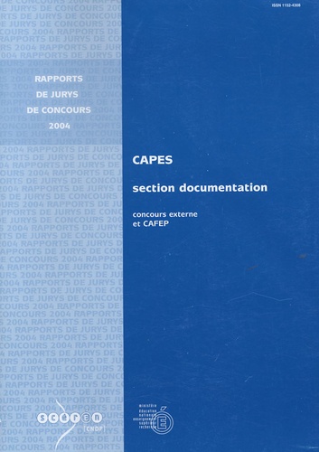 CAPES section documentation - Concours externe et... de CNDP - Livre - Decitre