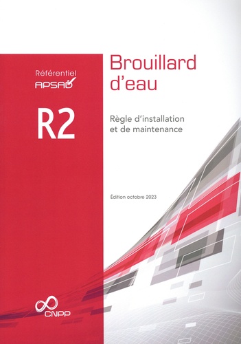Référentiel APSAD R2 Brouillard d'eau - Règle... - CNPP - Livres - Furet du Nord