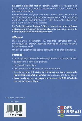 Codes Rousseau option "côtière" + Certificat... de Codes Rousseau - Grand Format - Livre - Decitre