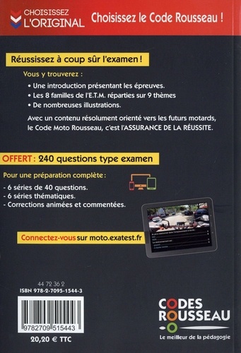 Le code moto Rousseau de Codes Rousseau - Grand Format - Livre - Decitre