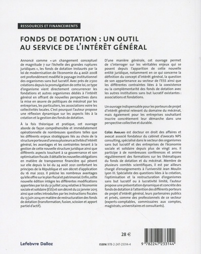 Fonds de dotation : un outil au service de... - Colas Amblard - Livres ...