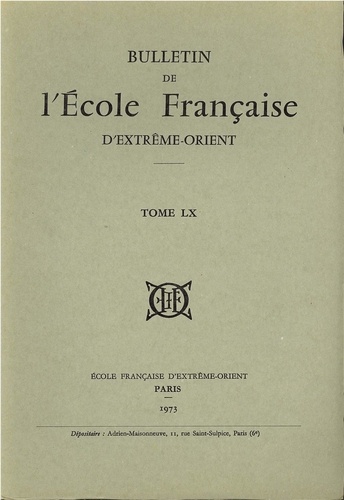 Bulletin EFEO 60 (1973) de Collectif - Livre - Decitre
