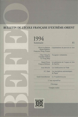 Bulletin EFEO 81 (1994) de Collectif - Livre - Decitre