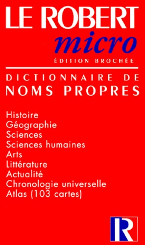 Le Robert micro poche, dictionnaire de noms... de Collectif - Poche ...
