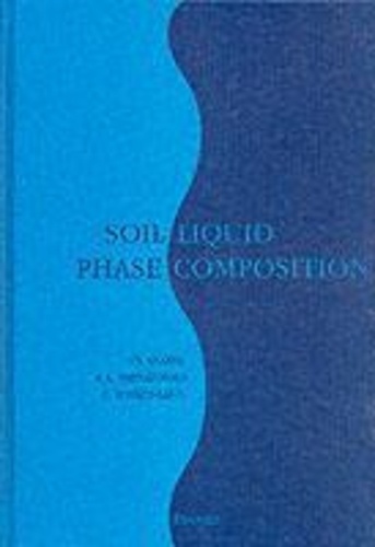 Soil Liquid Phase Composition de Collectif - Livre - Decitre