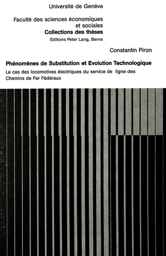 Phénomènes de substitution et évolution... de Constantin Piron - Livre ...