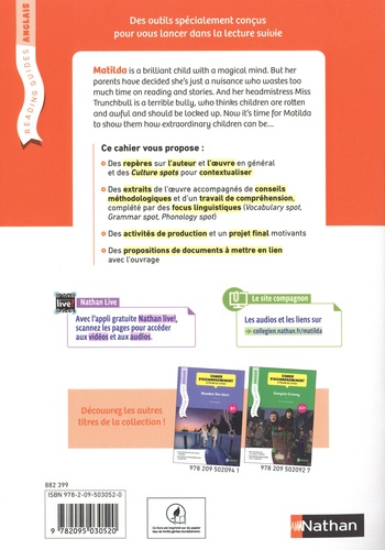 Mathilda, Roald Dahl - Cahier d'accompagnement à... de Corinne Escales ...