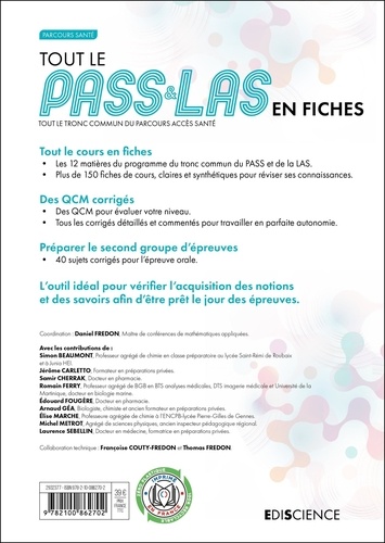 Tout le PASS & LAS en fiches - Tout le tronc... de Daniel Fredon ...