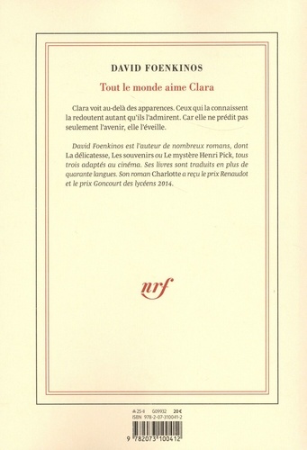 Tout le monde aime Clara de David Foenkinos - Grand Format - Livre ...
