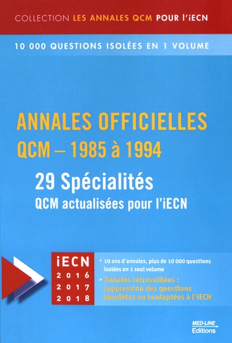 Annales officielles QCM - 1985 à 1994 - 29... de David Perrot - Grand ...