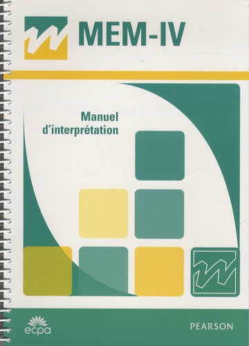 MEM-IV Echelle clinique de mémoire de Wechsler -... de David Wechsler - Grand Format - Livre ...