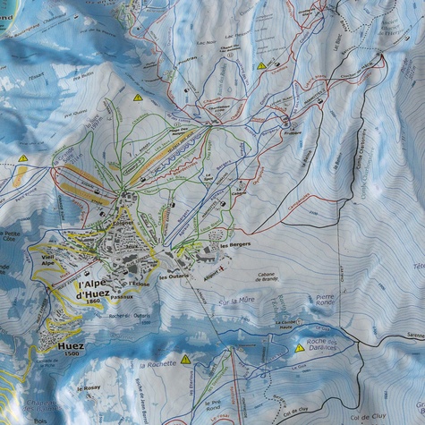 Carte des pistes Alpe d'Huez - Dénivelés - Livres - Furet du Nord