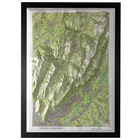 Carte en relief Massif de la Chartreuse - Dénivelés - Livres - Furet du ...