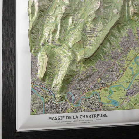 Carte en relief Massif de la Chartreuse - Dénivelés - Livres - Furet du ...