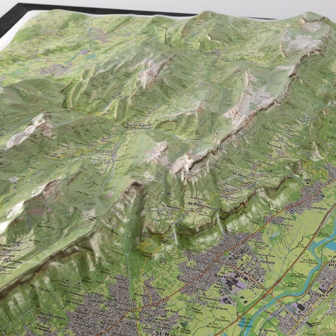 Carte en relief Massif de la Chartreuse - Dénivelés - Livres - Furet du ...
