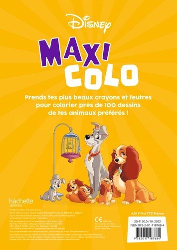Maxi-colo Disney Animaux de Disney - Album - Livre - Decitre